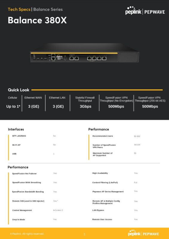 Peplink Balance 580X - Netmark Distribution
